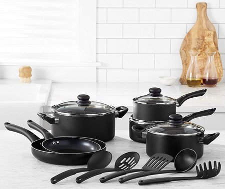 AmazonBasics 15-Piece Non-Stick Cookware Set Review | Cheapest Cookware ...