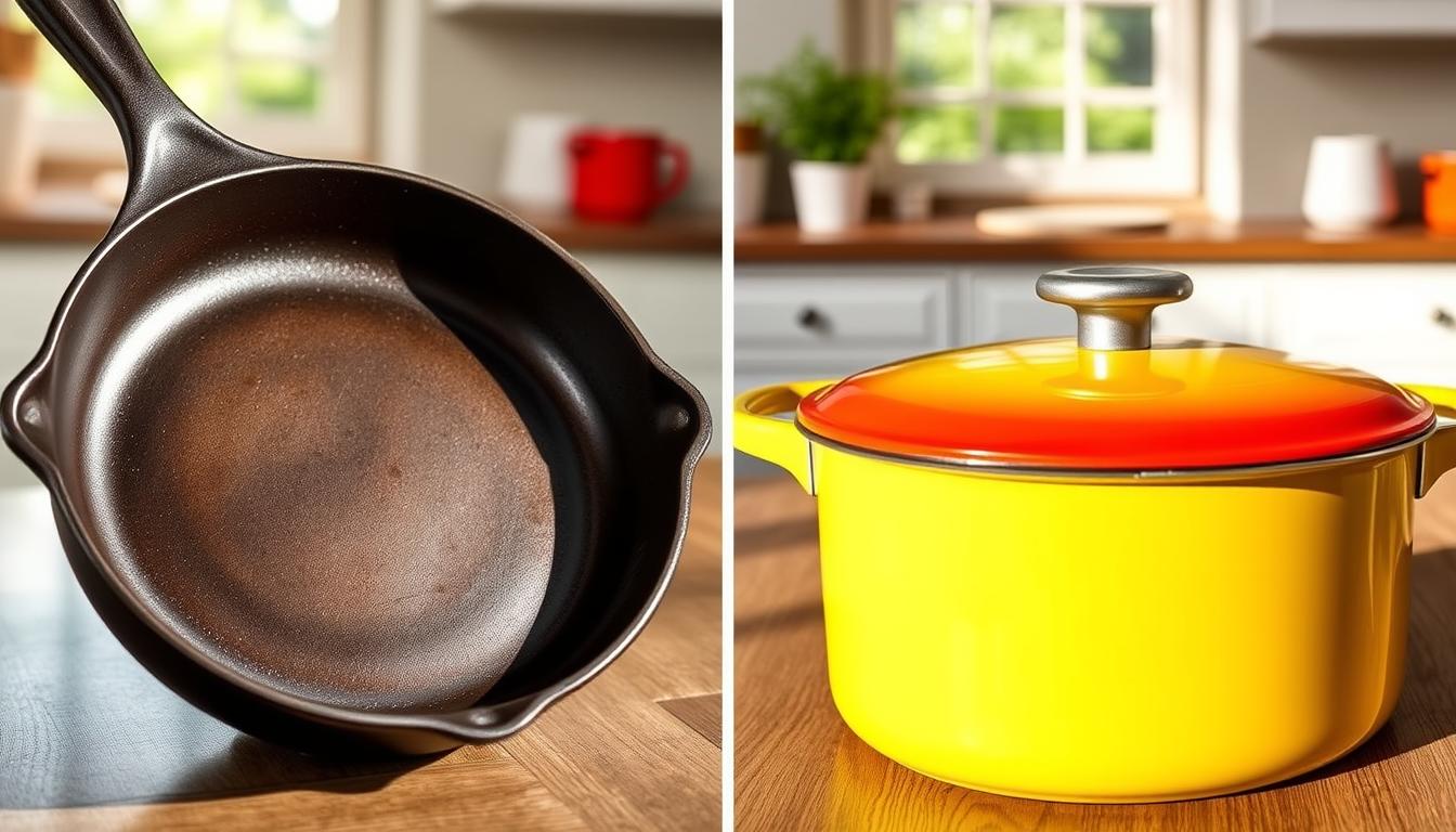 Cast Iron vs. Enameled Cast Iron: What’s the Difference? – Cookware Ninja